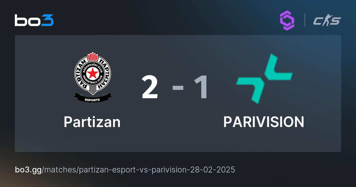 Partizan vs PARIVISION - CS2 Match at CCT Season 2 European Series 19