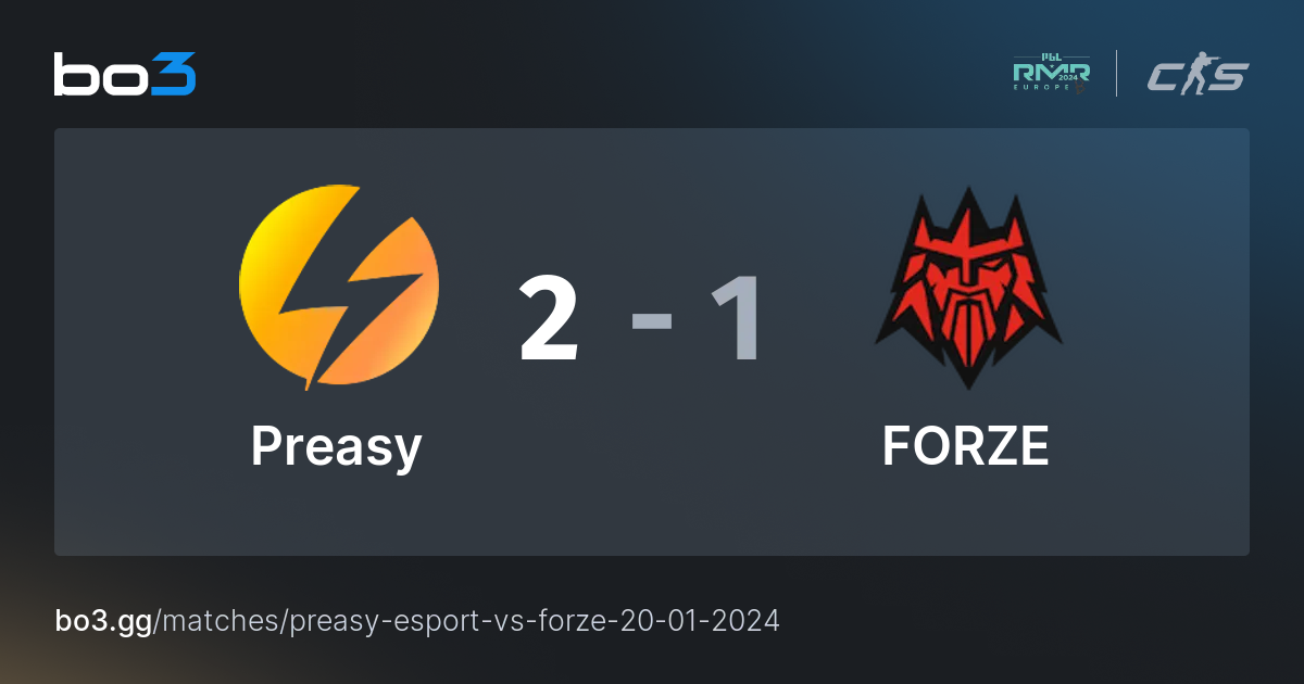 Preasy vs FORZE - CS2 Match at PGL Major Copenhagen 2024: European Qualifier B