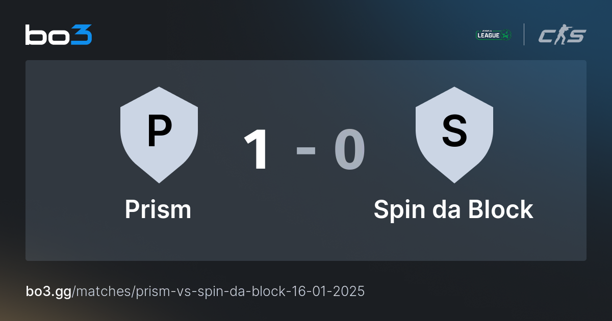 Prism vs Spin da Block - CS2 Match at ESEA season 52: Advanced Division ...