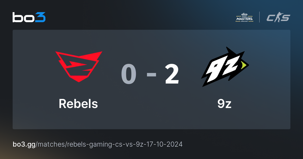 Rebels vs 9z - CS2 Match at Elisa Masters Espoo 2024