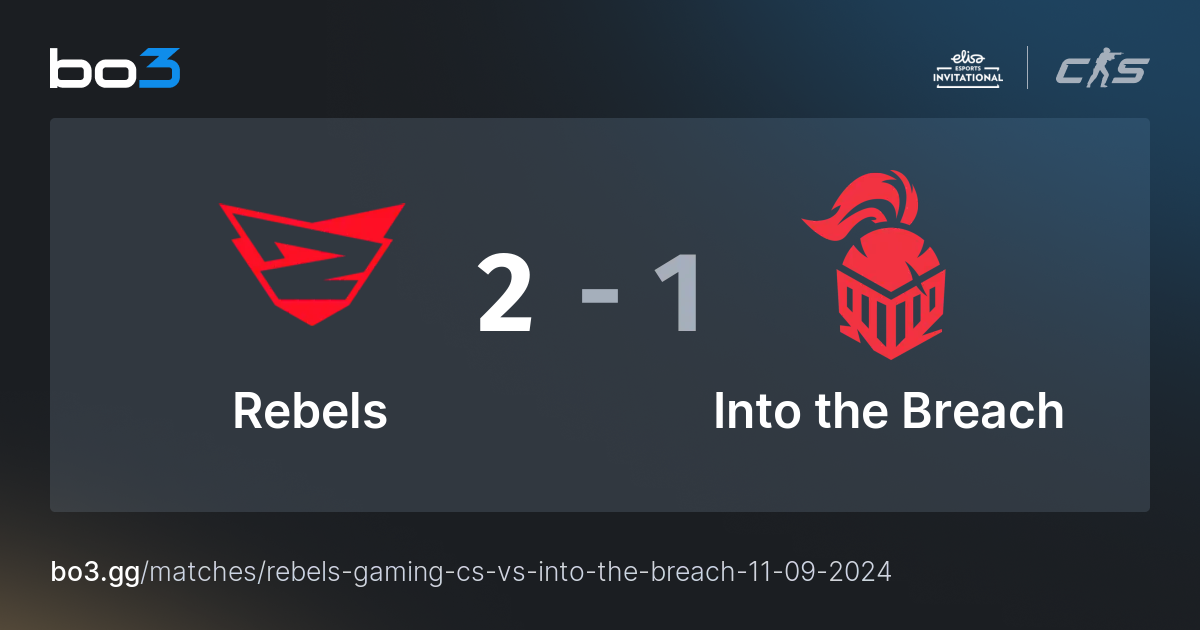 Rebels vs Into the Breach - CS2 Match at Elisa Invitational Fall 2024