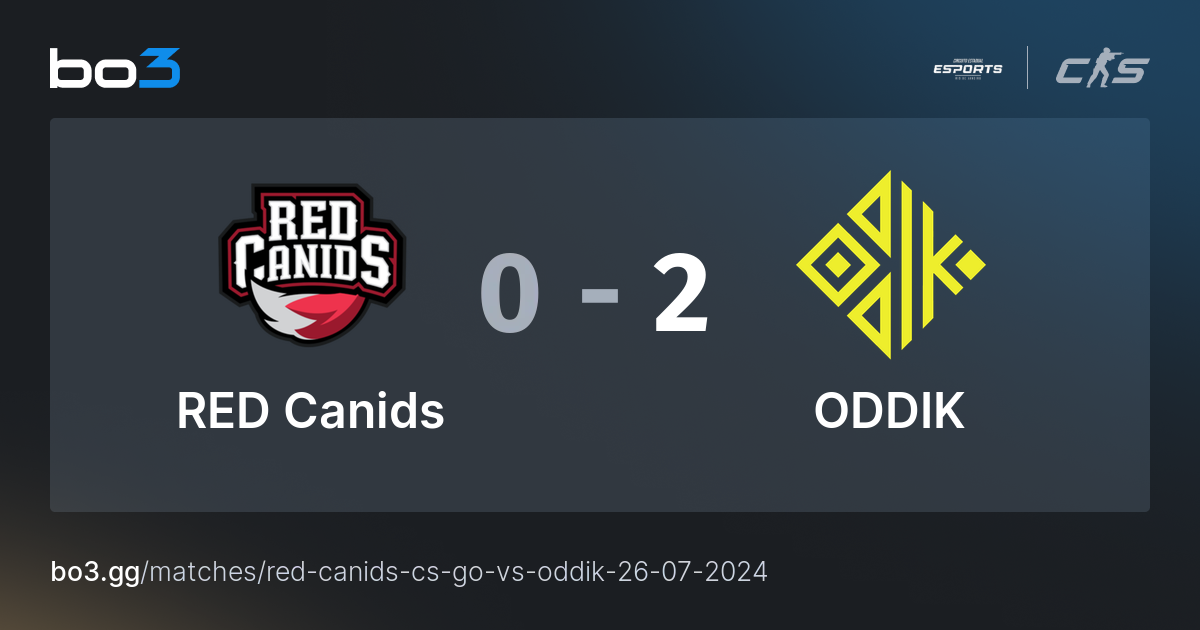 RED Canids vs ODDIK - CS2 Match at Circuito Estadual FERJEE 2024: Closed Qualifier