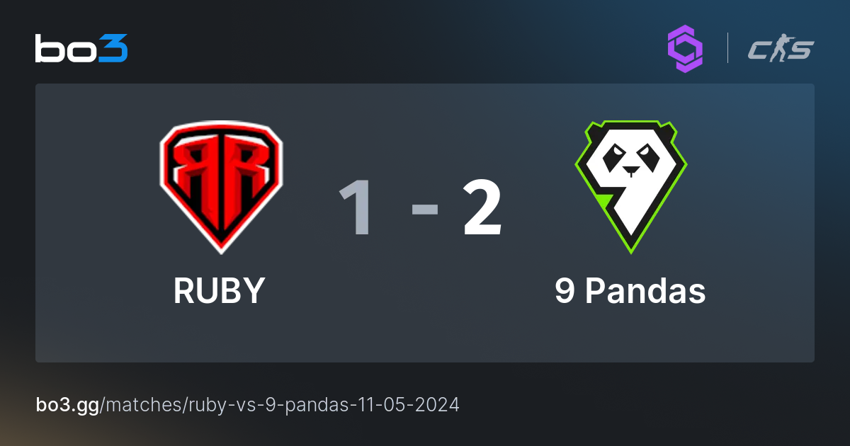 RUBY vs 9 Pandas - CS2 Match at CCT Season 2 European Series 2
