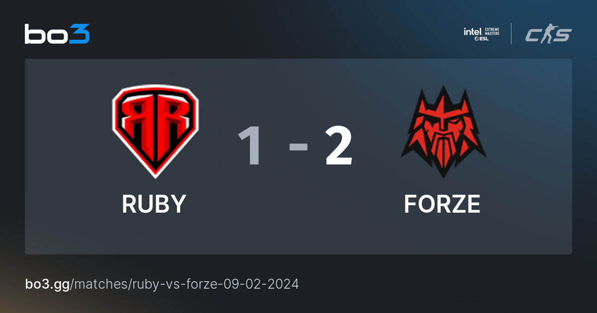 RUBY vs FORZE - CS2 Match at IEM China 2024: European Qualifier