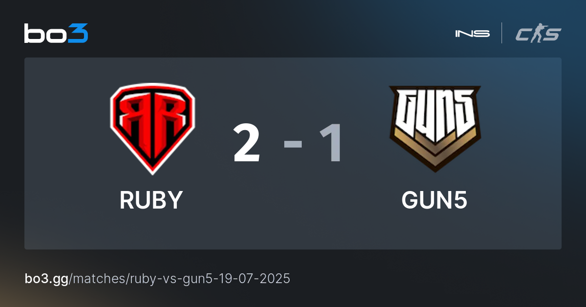 RUBY vs GUN5 - CS2 Match at Winline Insight Season 7