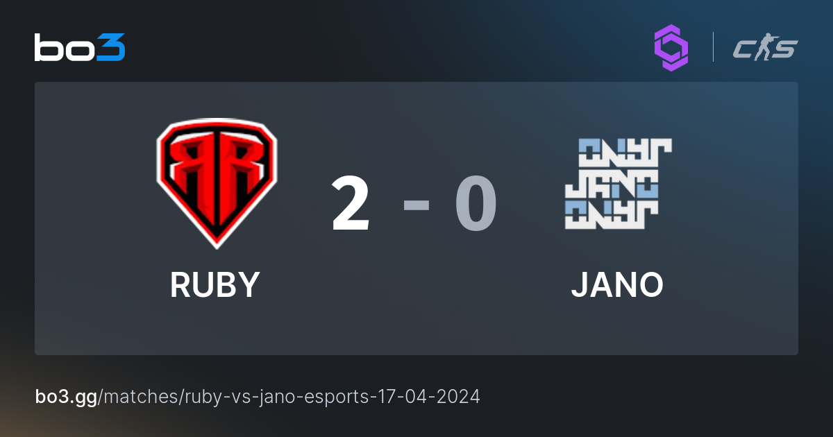 RUBY vs JANO - CS2 Match at CCT Season 2 European Series 1 Play-In