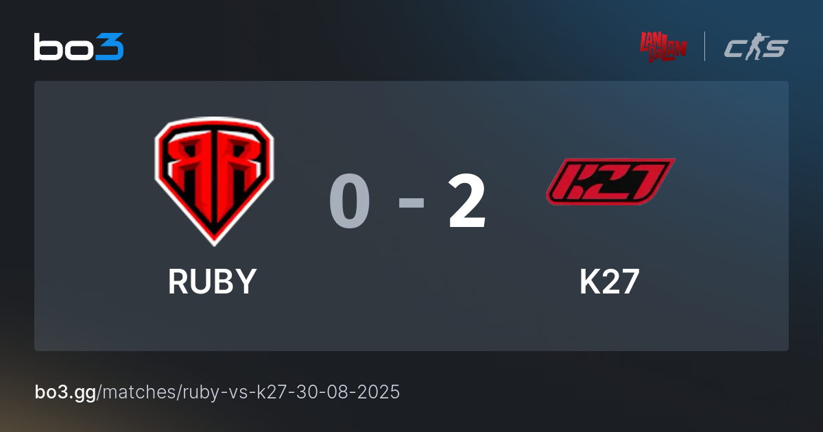 RUBY vs K27 - CS2 Match at LanDaLan 3: Closed Qualifier