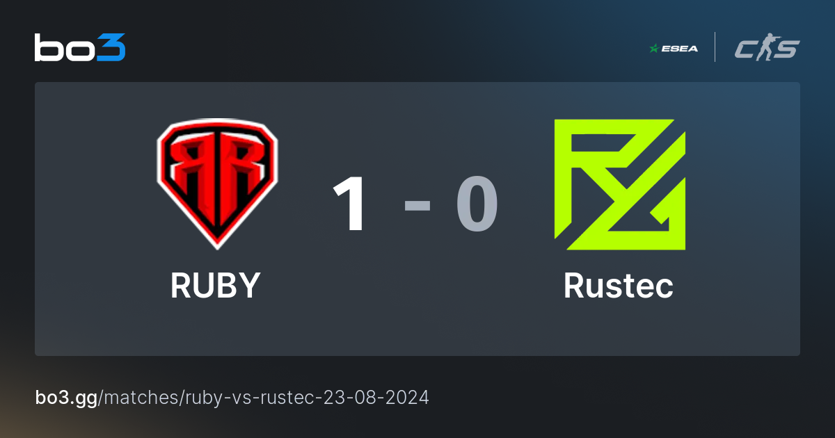 RUBY vs RUSTEC - CS2 Match at ESEA Season 50 Advanced Division: Europe