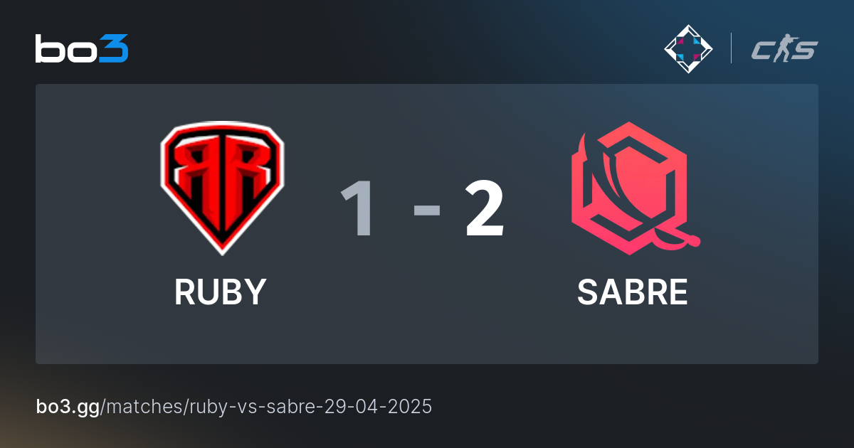 RUBY vs SABRE - En direct - CS2 Match au YaLLa Compass Spring 2025