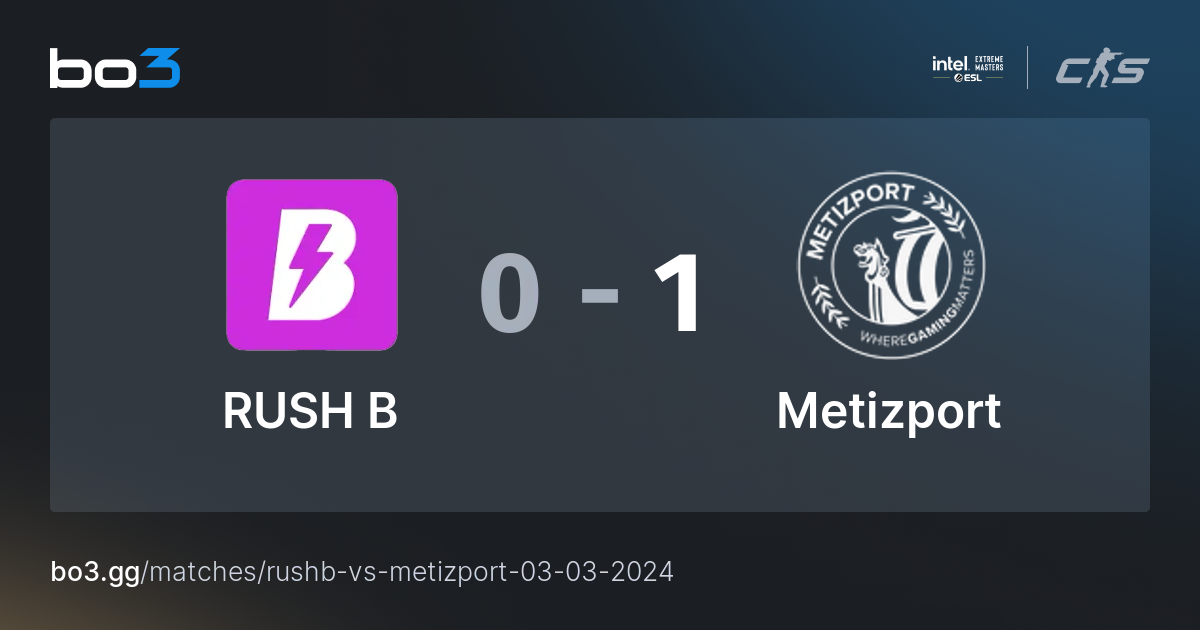 RUSH B vs Metizport - CS2 Match at IEM Dallas 2024: European Open Qualifier 1