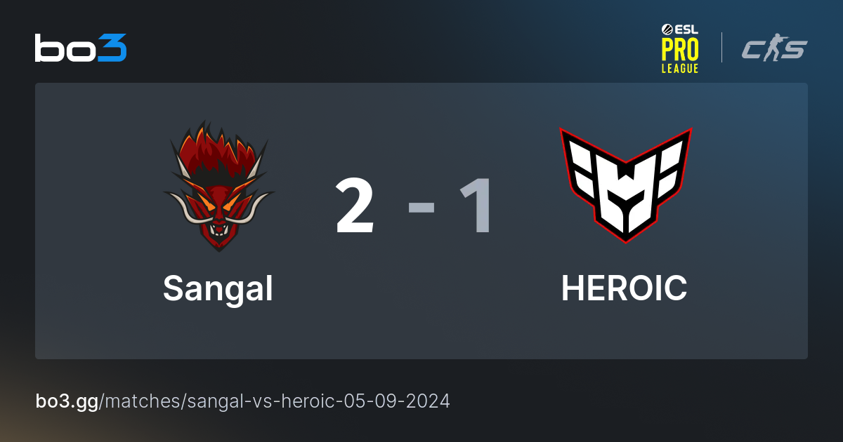 Sangal vs HEROIC - CS2 Match at ESL Pro League Season 20
