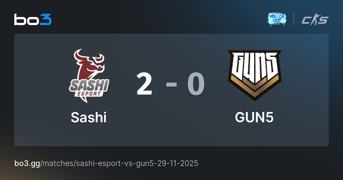 Sashi vs GUN5 - Langsung - Pertandingan CS2 di DreamHack Knockout ...