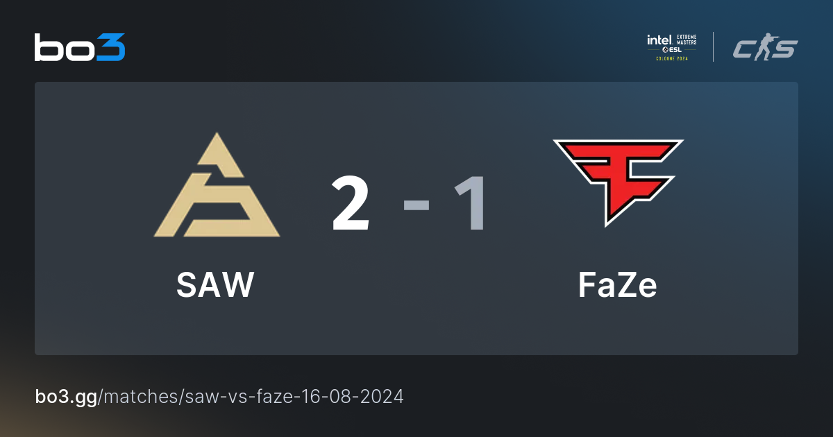 SAW vs FaZe - CS2 Match at IEM Cologne 2024