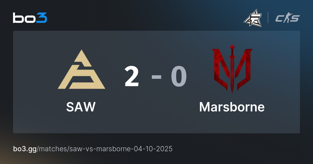 SAW vs Marsborne - CS2 Match at Fragadelphia Blocktober 2025