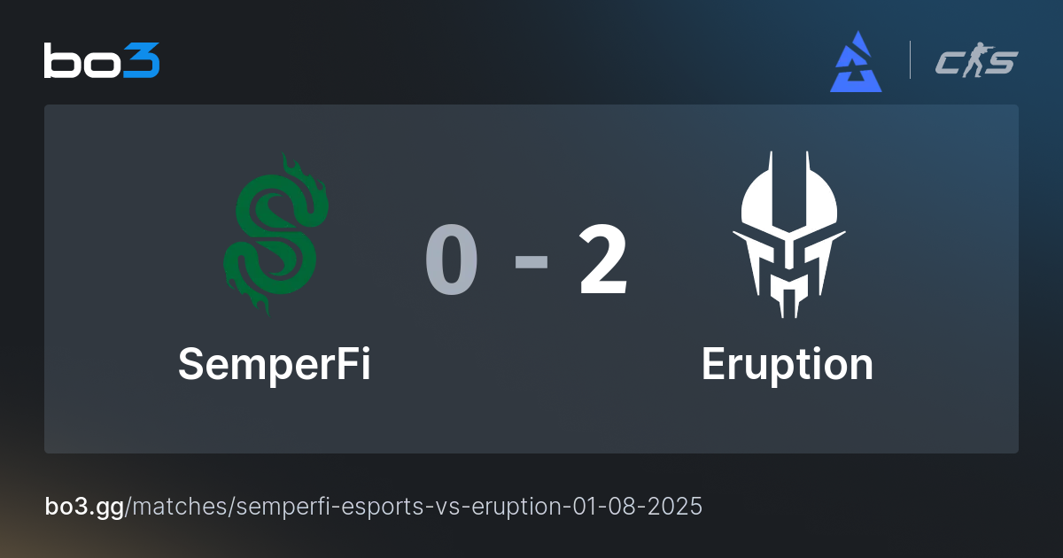SemperFi vs Eruption - CS2 Match at BLAST Rising Asia Fall 2025