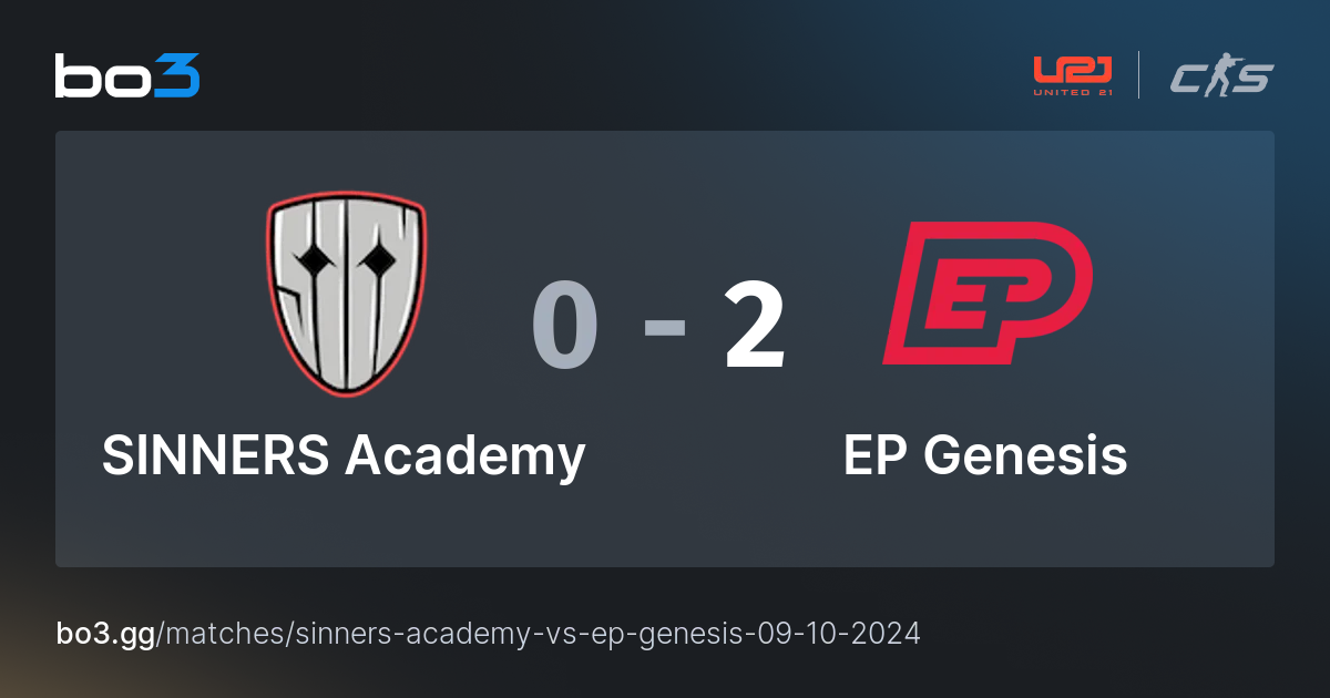 SINNERS Academy vs Enterprise Gen - CS2 Match at United21 Season 15 ... SINNERS Academy vs Enterprise Gen - CS2 Match at United21 Season 15 ...