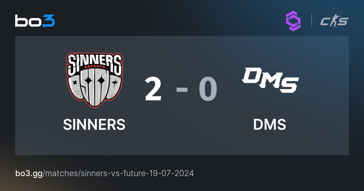 SINNERS vs DMS - CS2 Match at CCT Season 2 European Series 6