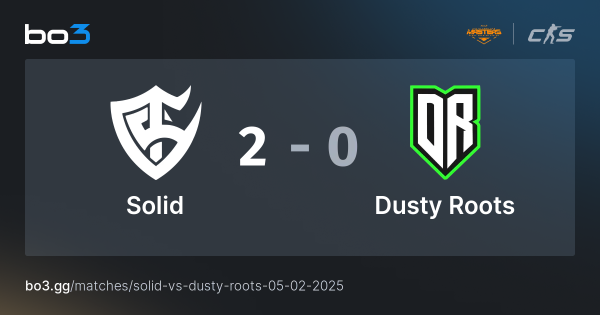 Solid vs Dusty Roots - CS2 Match at BLAST Rising South America Spring 2025: Closed Qualifier