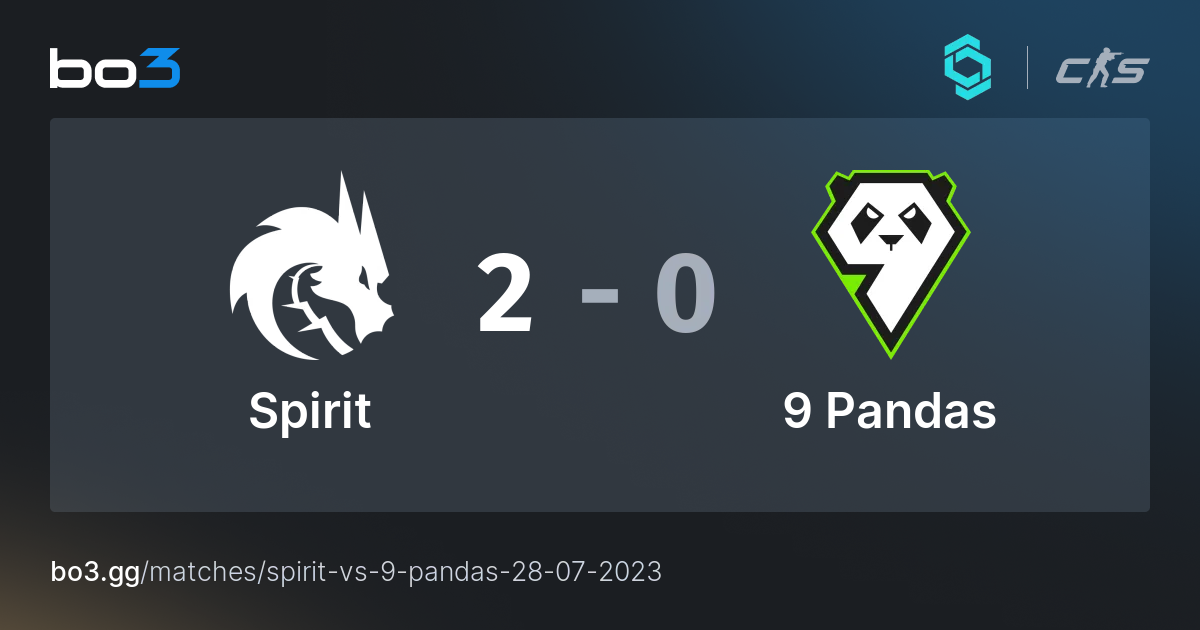 Spirit vs 9 Pandas - CS2 Match at CCT North Europe Season 6