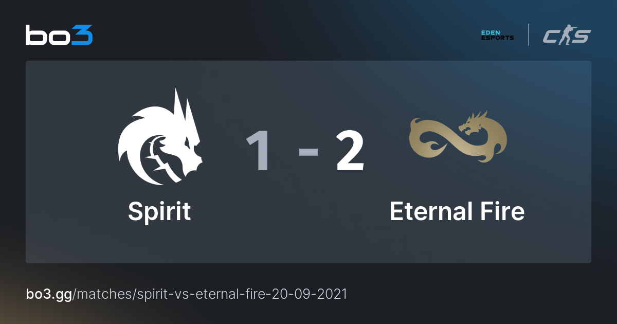 Spirit vs Eternal Fire - CS2 Match at Eden Esports Malta Vibes: Knockout Series 2 2021