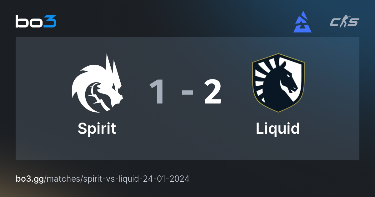 Spirit vs Liquid - Partido de CS2 en BLAST Premier: Spring Groups 2024