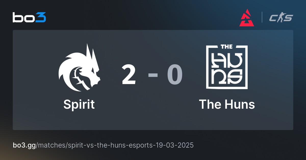 Spirit vs The Huns - CS2 Match at BLAST Open Spring 2025