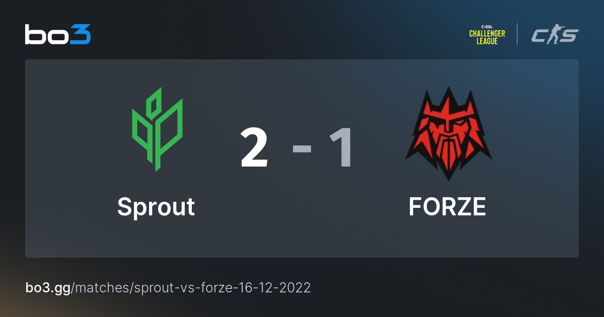 Sprout vs FORZE - CS2 Match at ESL Challenger League Europe season 43 2022