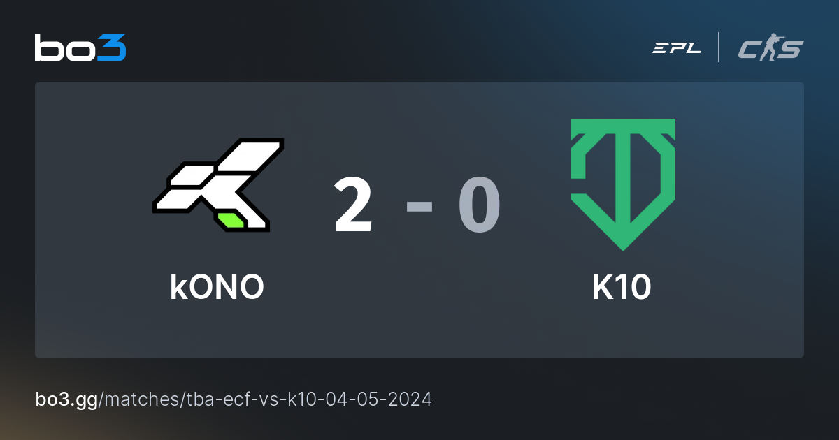 kONO vs K10 - CS2 Match at European Pro League Season 17: Division 2