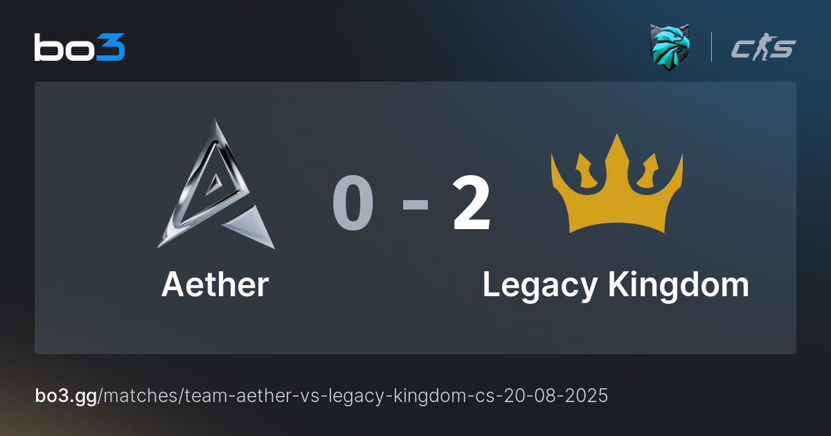 Aether vs Legacy Kingdom - CS2 Match at Dust2.us Eagle Masters Series 3