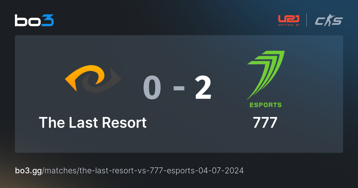 The Last Resort vs 777 - CS2 Match at United21 Season 17