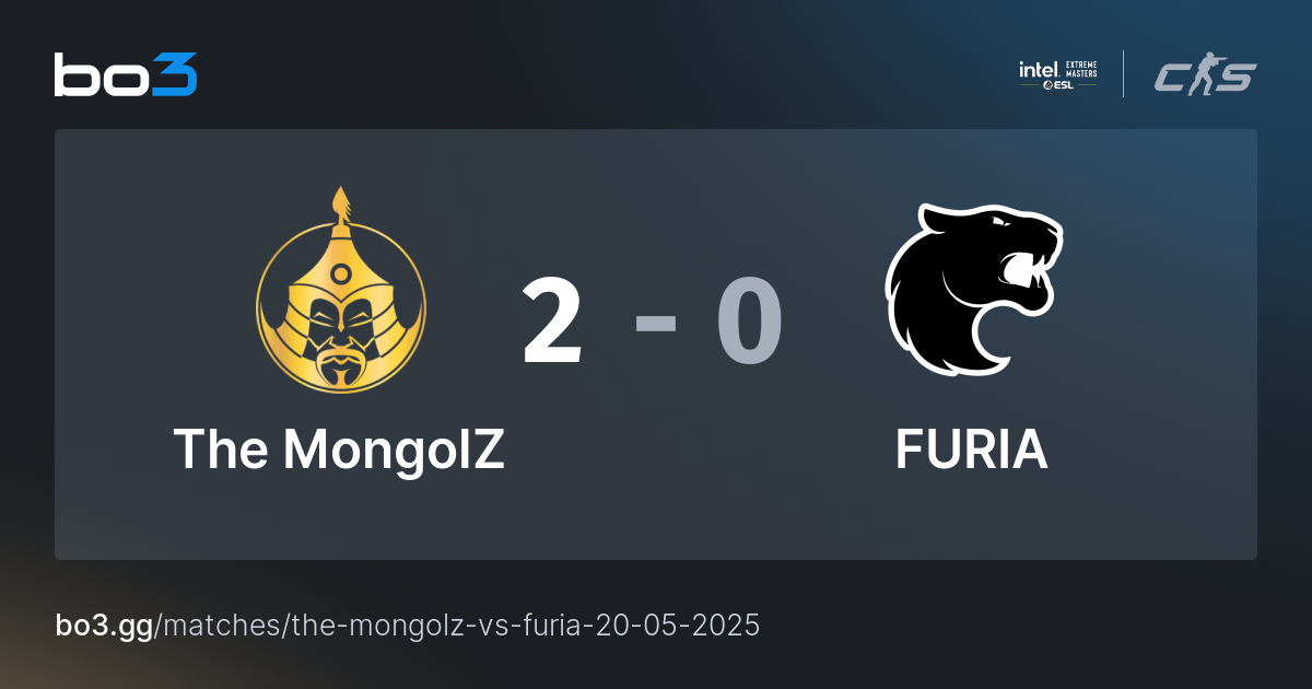 The MongolZ vs FURIA at Mirage stats in CS2