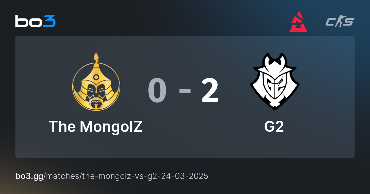 The MongolZ 対 G2 グレネード - BLAST Open Spring 2025 での CS2 試合