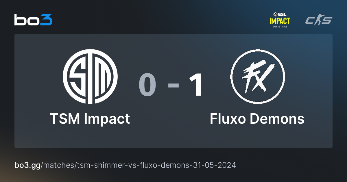 TSM Impact vs Fluxo Demons - CS2 Match at ESL Impact League Season 5