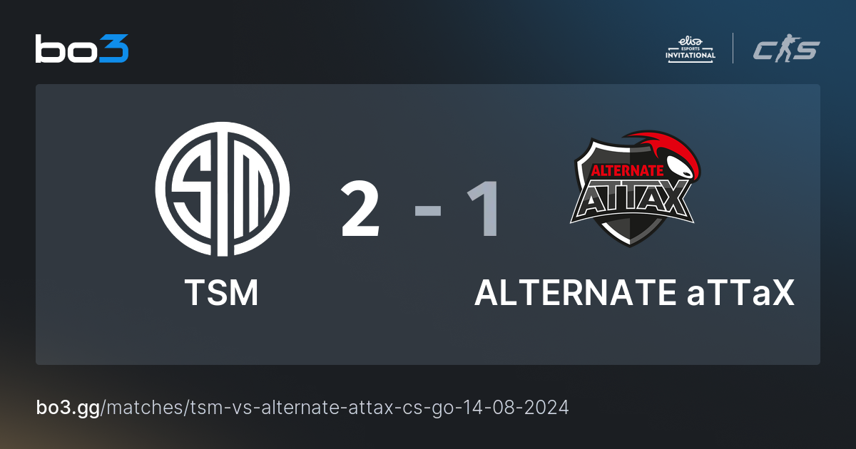 TSM vs ALTERNATE aTTaX - CS2 Match at Elisa Invitational Fall 2024