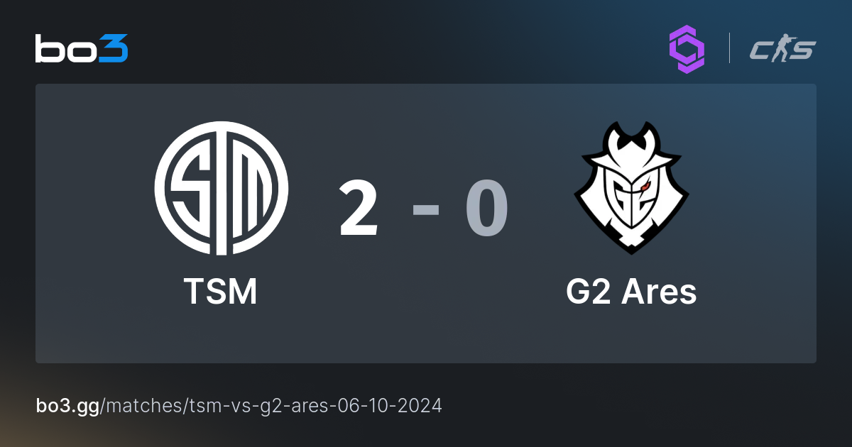 TSM vs G2 Ares - CS2 Match at CCT Season 2 European Series 14