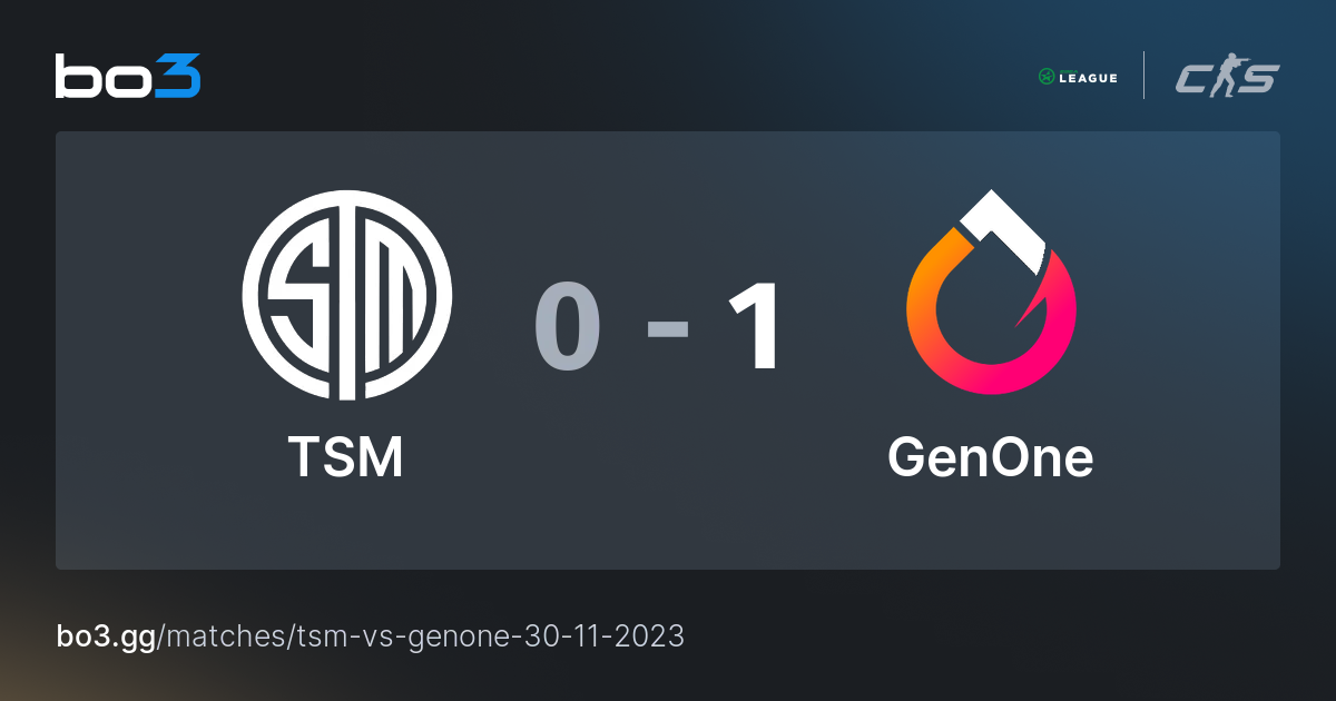 TSM vs GenOne - CS2 Match at ESEA Season 47: Advanced Division - Europe