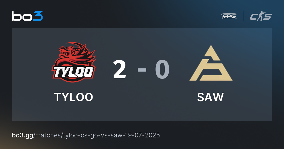 TYLOO vs SAW - CS2 Match at FISSURE Playground 1