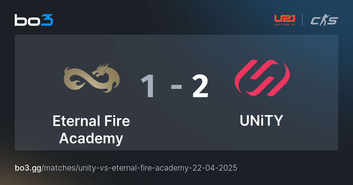 Eternal Fire Academy vs UNiTY - CS2 Match at United21 Season 30