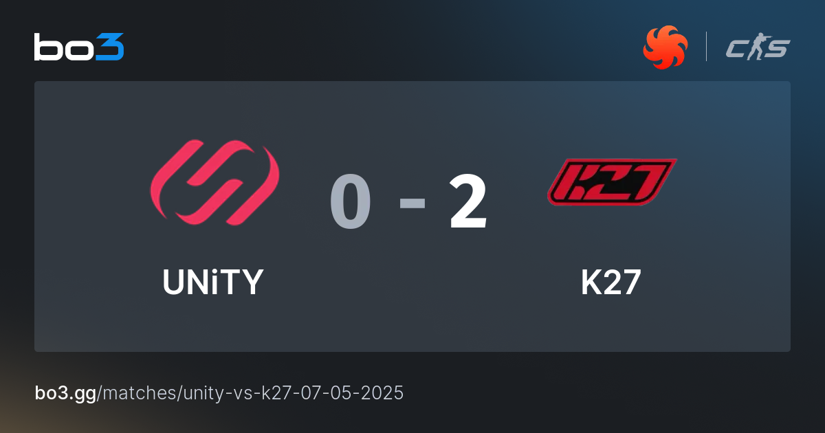 UNiTY vs K27 - En vivo - Partido de CS2 en Exort Series 10