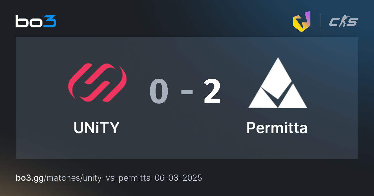 UNiTY vs Permitta - CS2 - Ao vivo