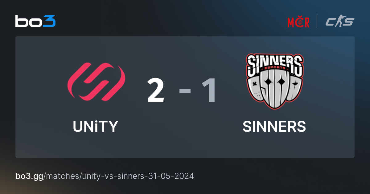 UNiTY vs SINNERS - CS2 Match at Tipsport Cup Spring 2024