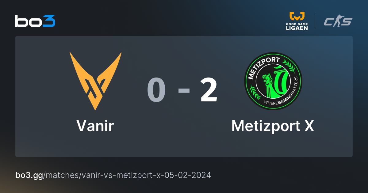 Vanir vs Metizport X - CS2 Match at Good Game-ligaen Spring 2024