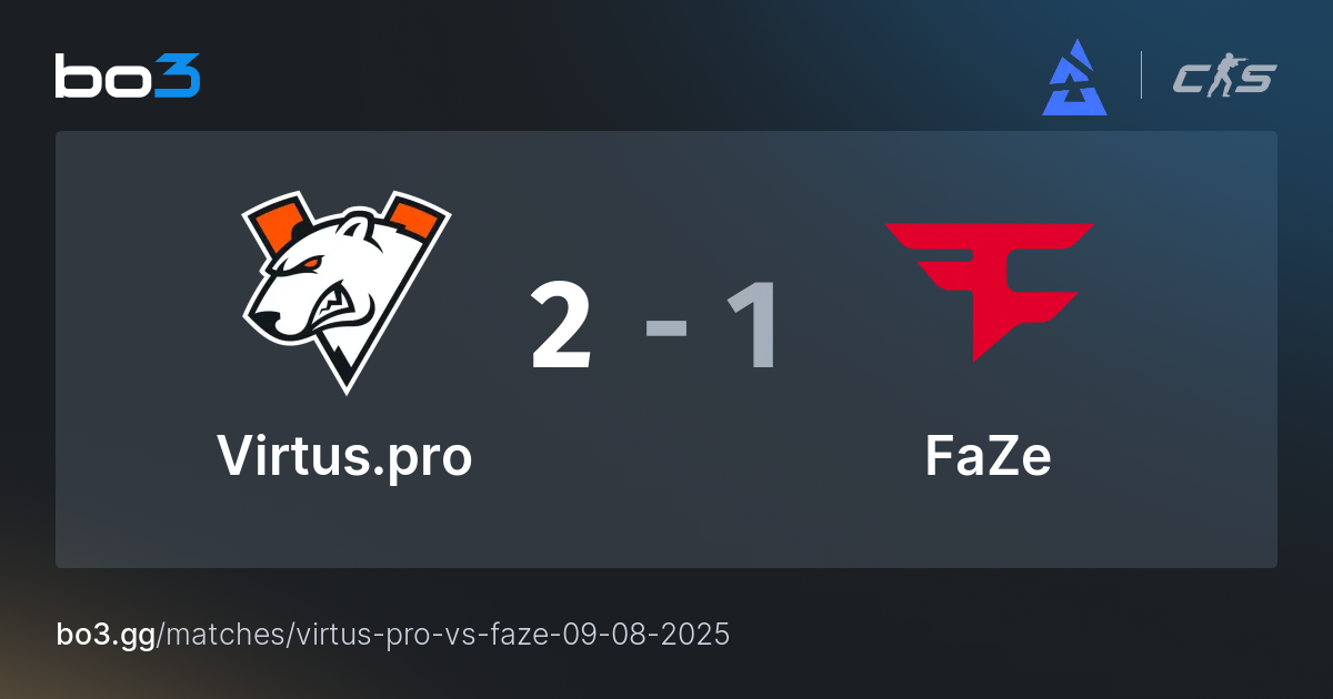 Virtus.pro против FaZe - Live – Матч CS2 на BLAST Bounty Fall 2025: Closed Qualifier
