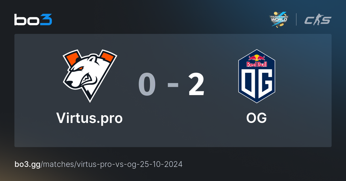Virtus.pro vs OG - CS2 Match at Thunderpick World Championship 2024 Play-in
