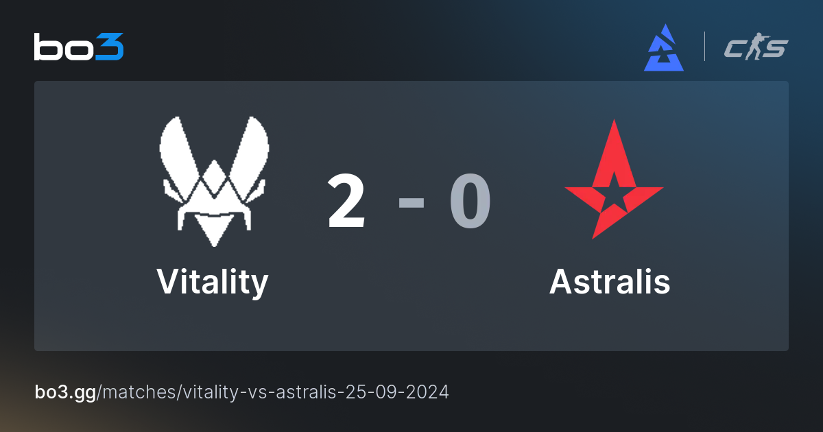 Vitality vs Astralis - CS2 Match at BLAST Premier: Fall Final 2024