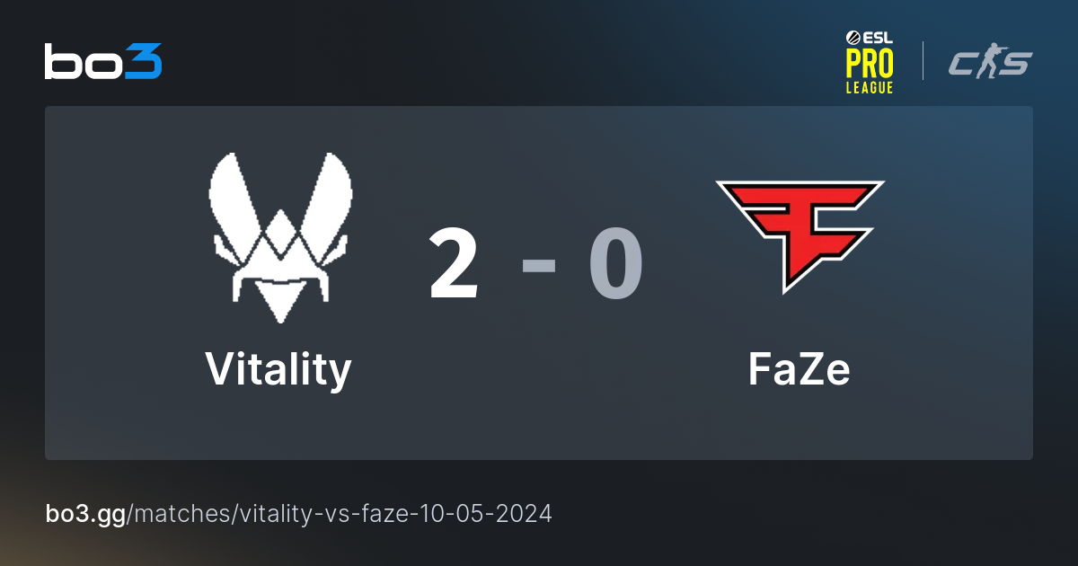 Vitality vs FaZe at Vertigo stats in CS2