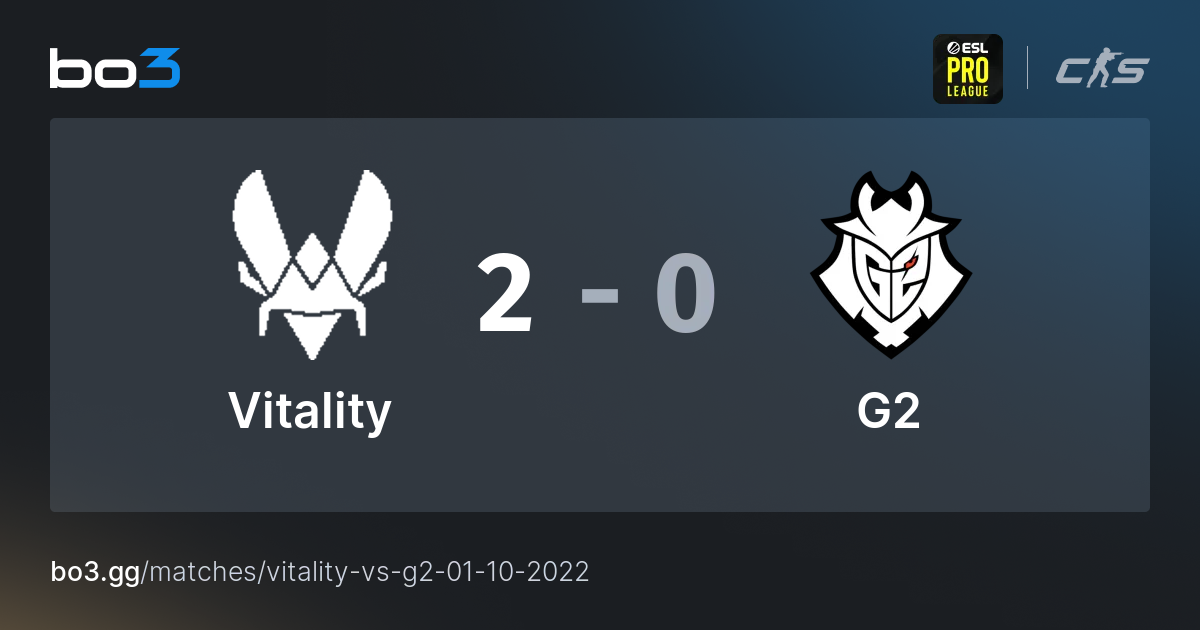 Vitality vs G2 - CS2 Match at ESL Pro League Season 16 2022