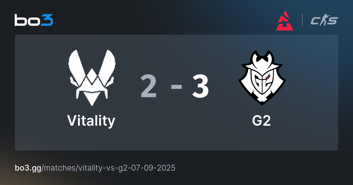 Vitality vs G2 - En direct - CS2 Match au BLAST Open Fall 2025
