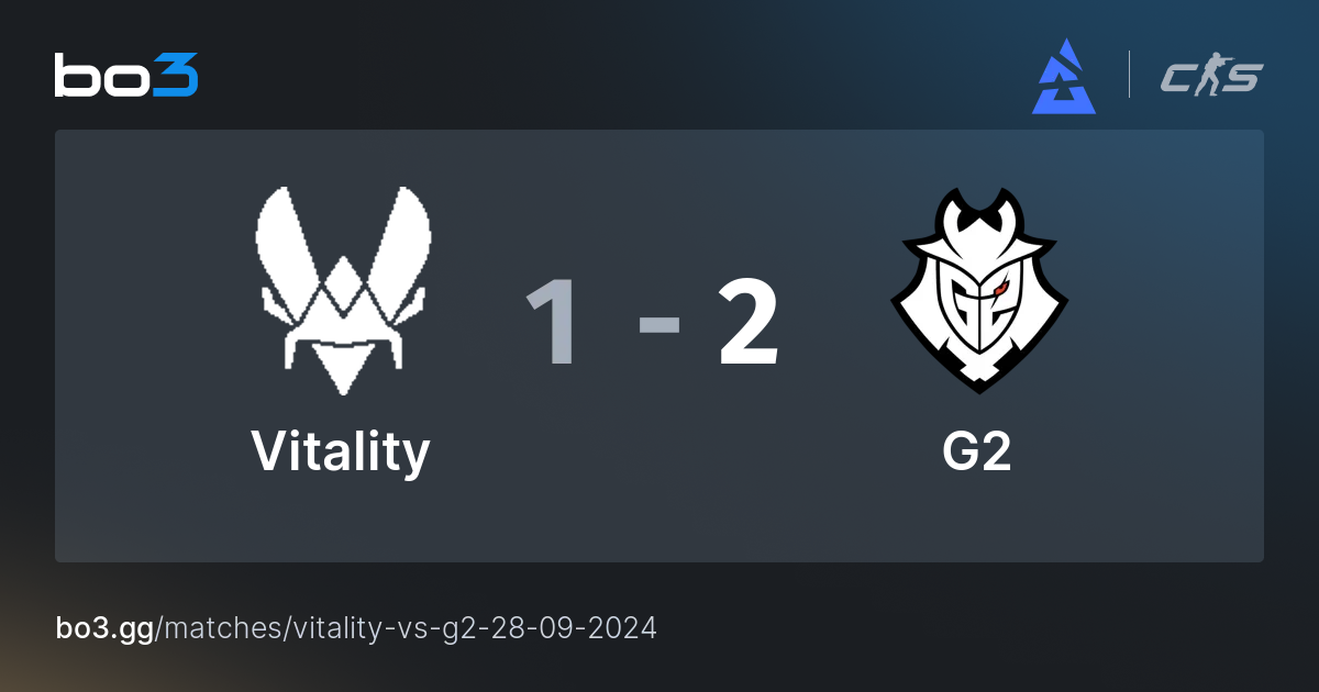 Vitality vs G2 - CS2 Match at BLAST Premier: Fall Final 2024
