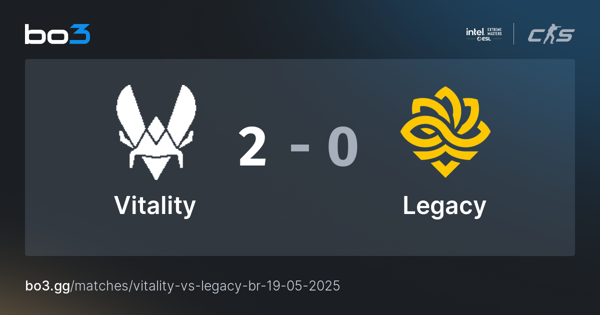 Vitality vs Legacy - CS2 Match at Intel Extreme Masters Dallas 2025